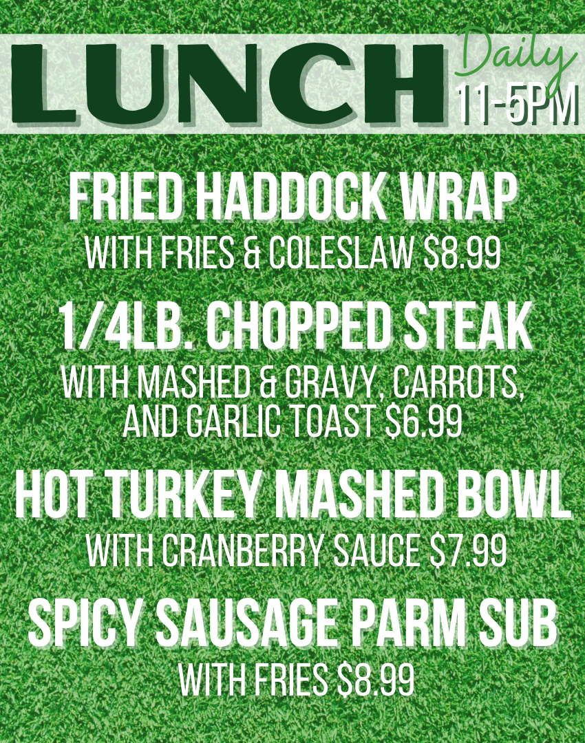 Lunch Menu - Gridiron Restaurant and Sports Pub